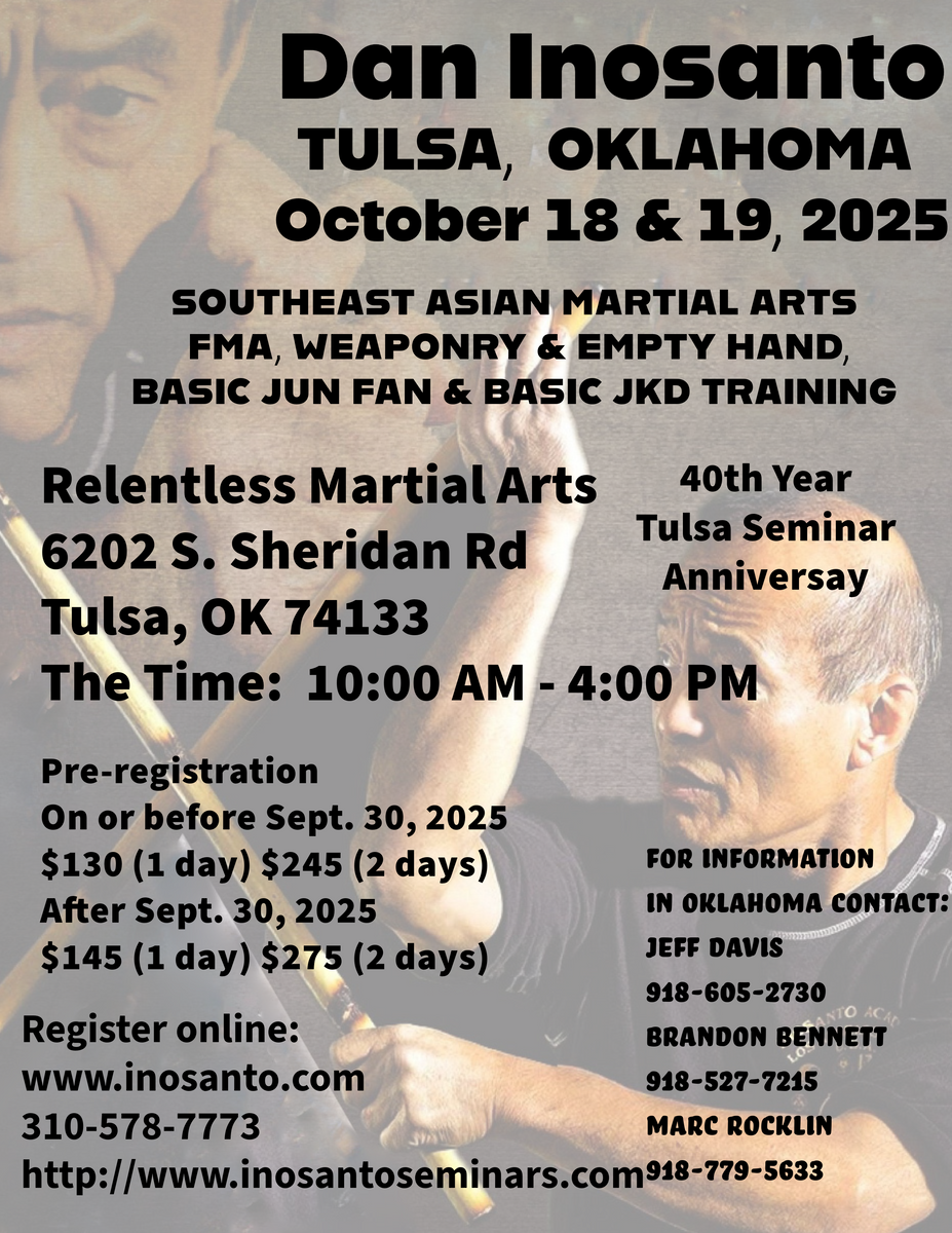 20251018 - Guro Dan Inosanto Seminar - Oklahoma – Inosanto Seminars
